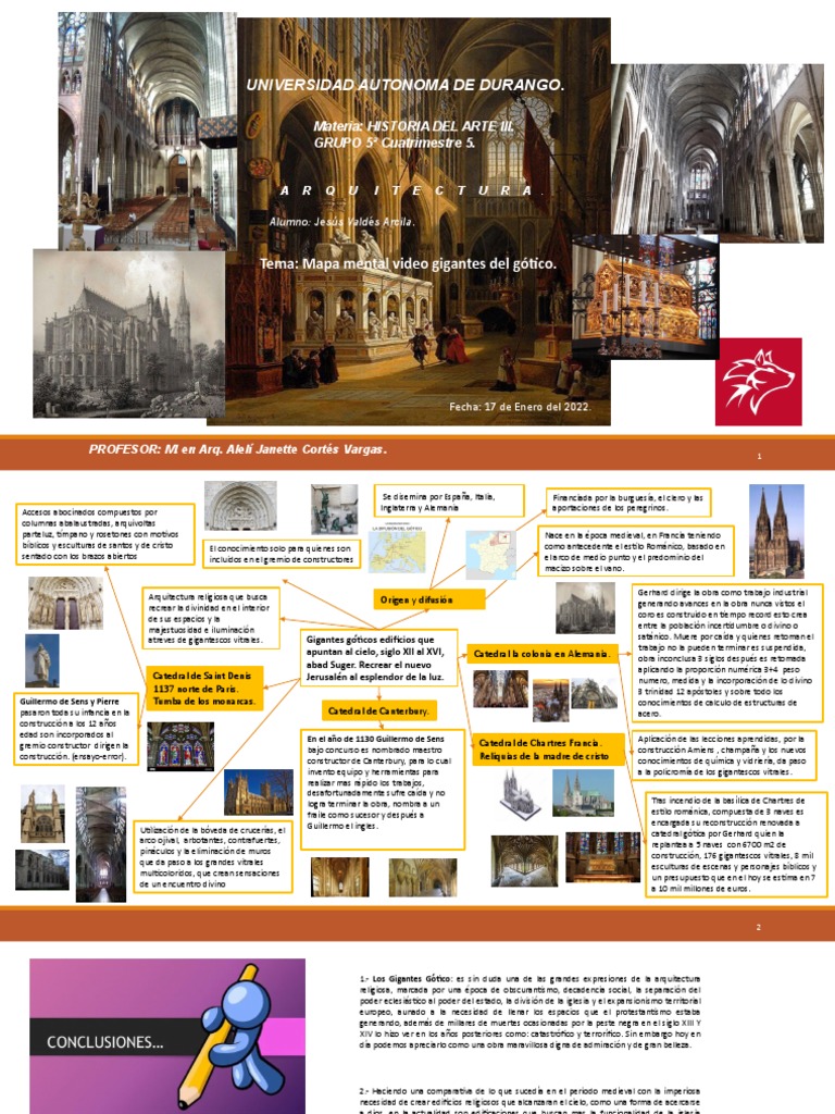 Mapa Mental de Gigantes Del Gotico. | PDF | Arquitectura gótica ...
