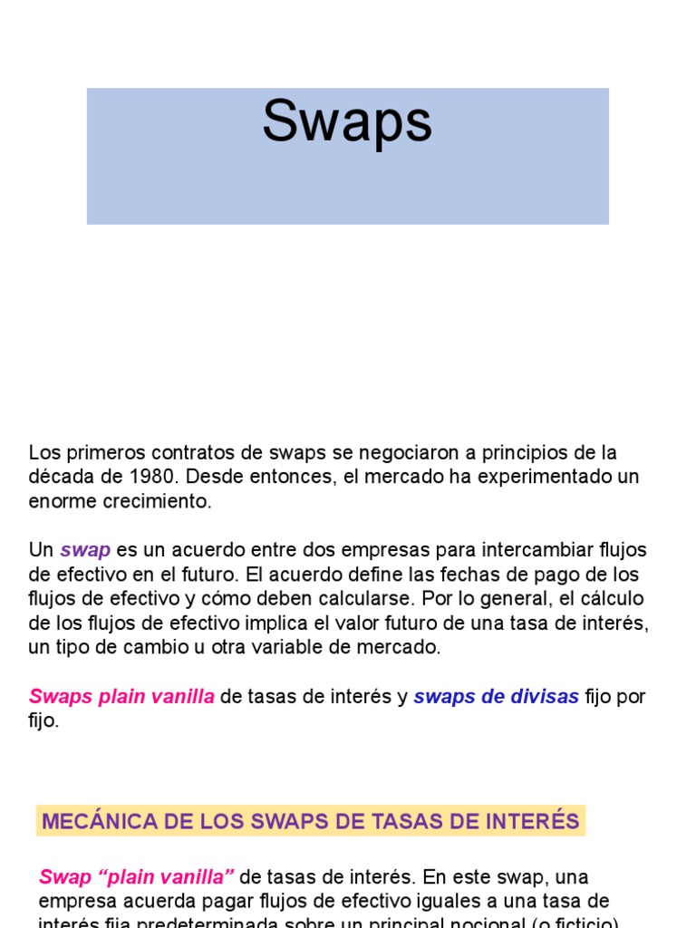 Swaps | PDF | Swap (Finanzas) | Libor