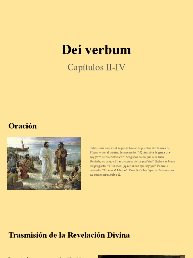 Dei Verbum | PDF | Biblia | Creencia religiosa y doctrina