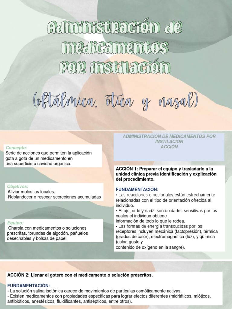 Administración de Medicamentos Por Instilación | PDF | Medicamentos con ...