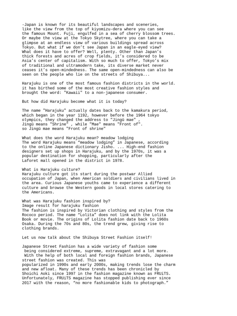 Script | PDF | Softlines (Retail) | Style