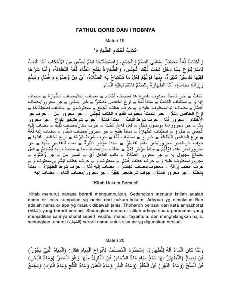 Fathul Qorib + I'rob | PDF