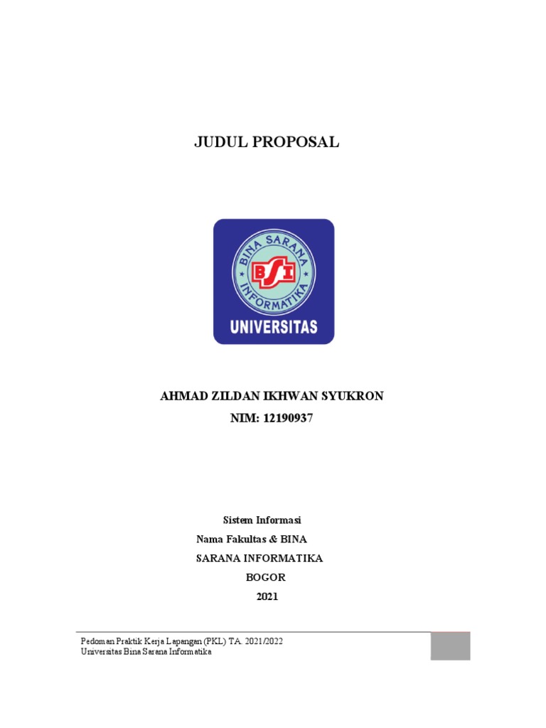 Pedoman PKL UBSI 2021 (Reguler) OK-dikonversi | PDF | Seni | Teknologi & Rekayasa