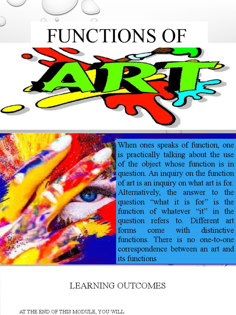 Art App - Functions of Art | PDF | Fine Art | Aesthetics