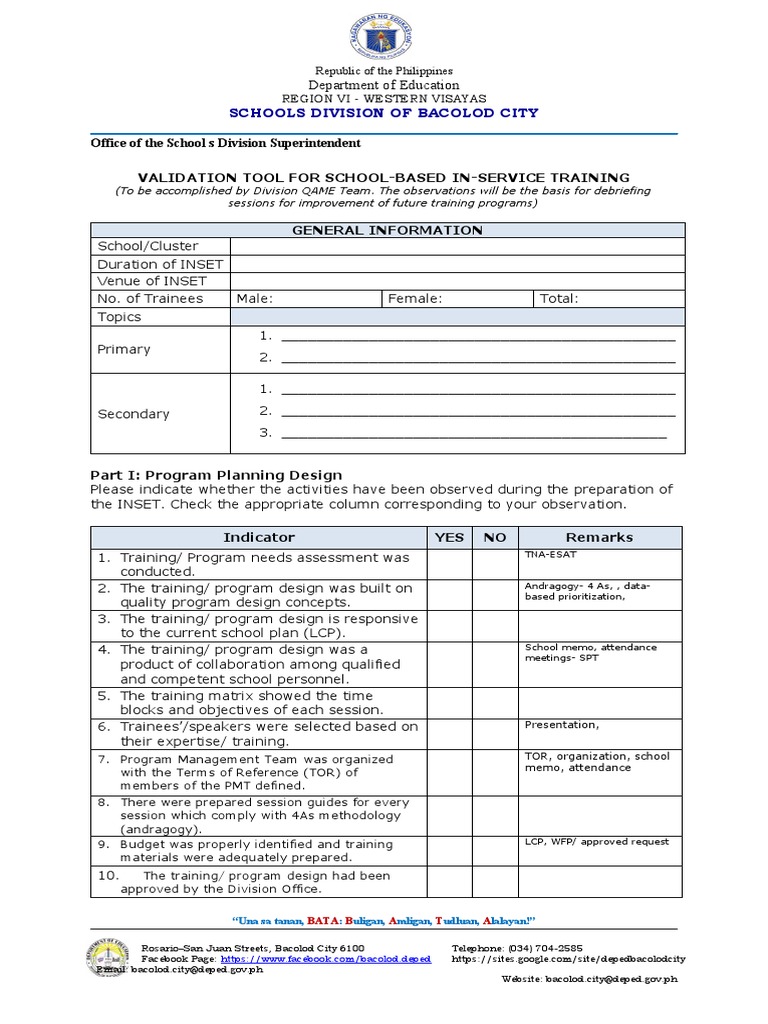 Schools Division of Bacolod City | PDF | Learning | Facebook
