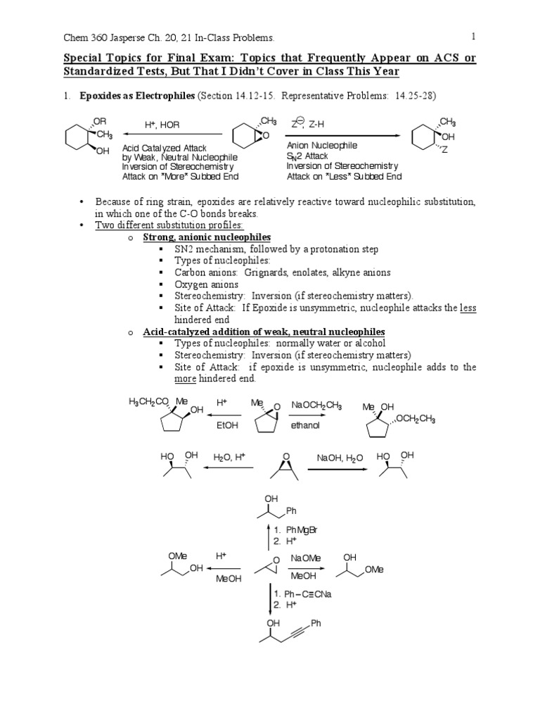 ACS Study Guide | PDF | Ketone | Chirality (Chemistry)