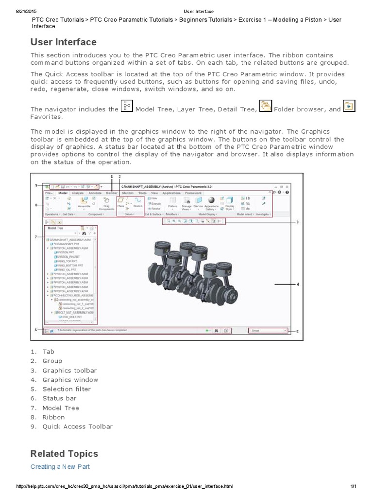 Creo Parametric Basic Tutorial | PDF | Window (Computing) | Extrusion