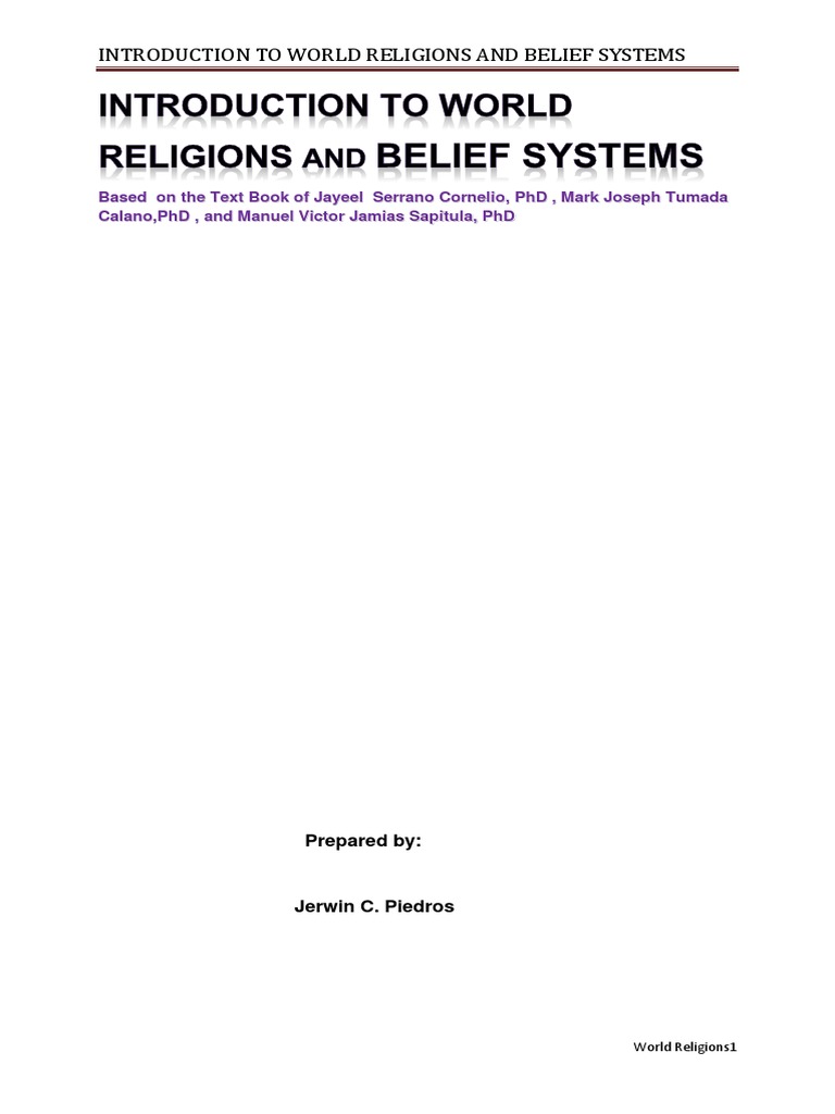 Introduction To World Religions and Belief Systems | PDF | Bible ...