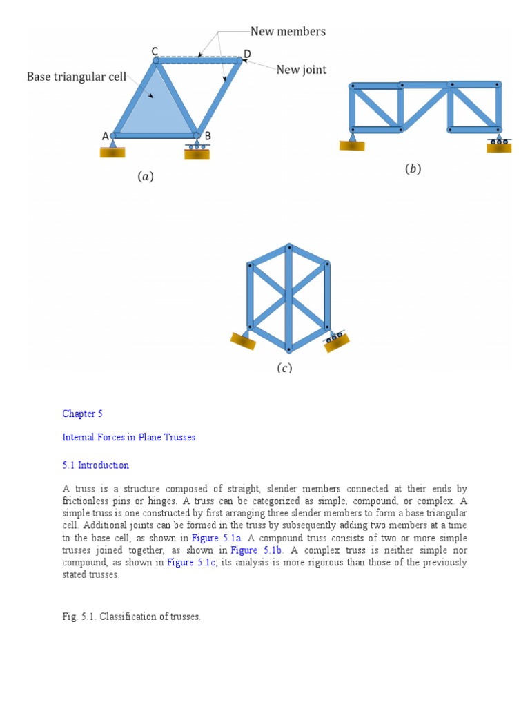 Chapter 5 Truss Analysis | PDF | Truss | Force