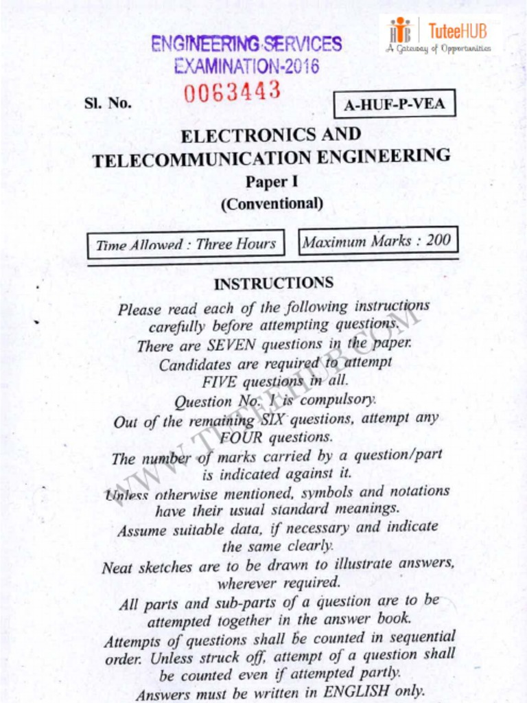 Engineering Services Ies Electronics Telecommunication Engineering ...