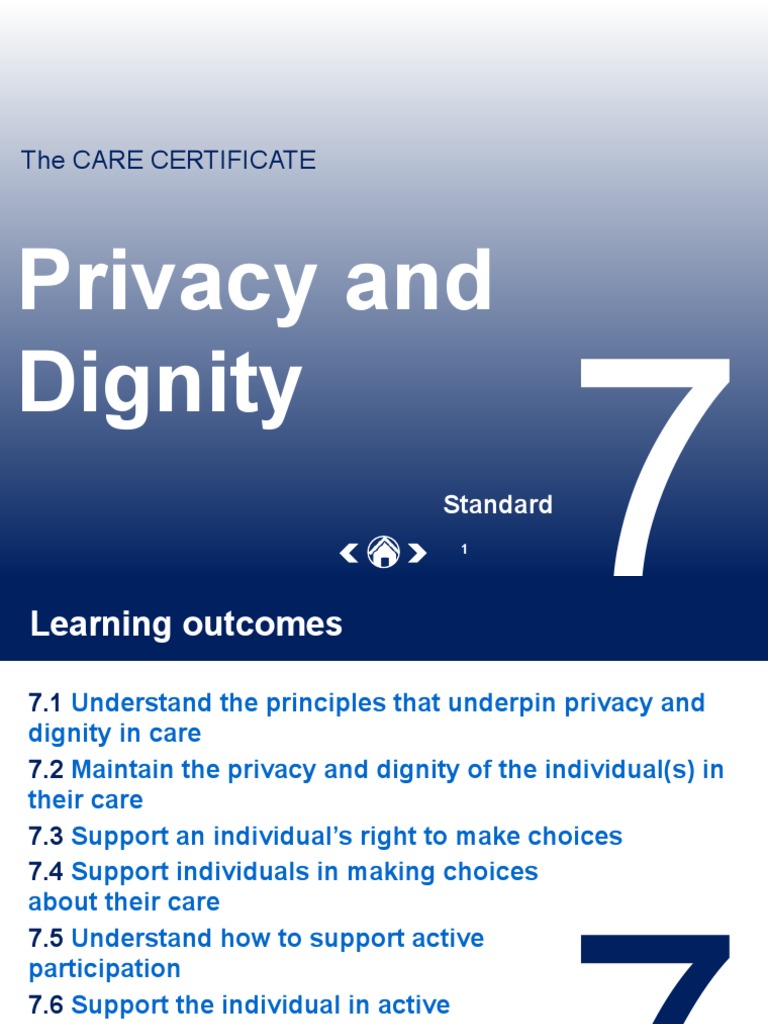Privacy and Dignity: The Care Certificate | PDF | Risk | Privacy