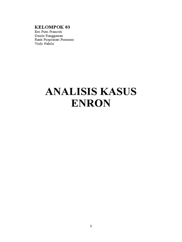 Analisis Skandal Enron | PDF