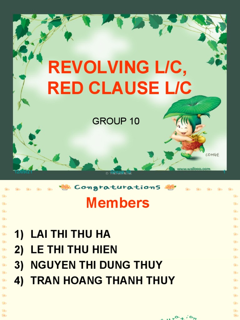 Revolving and Red Clause L/C Overview | PDF | Letter Of Credit | Banking