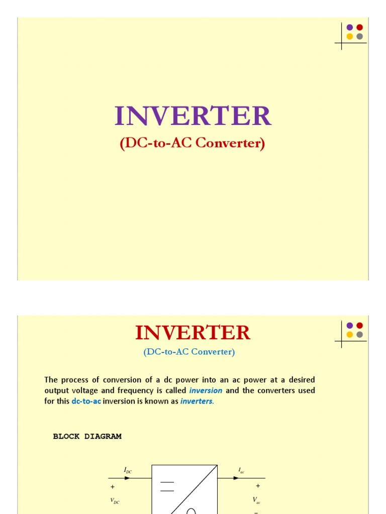 Microsoft PowerPoint - LECTURE - 6-1 - Inverter | PDF | Power Inverter ...