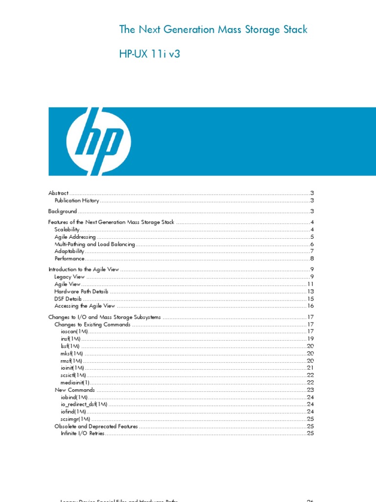 The Next Generation Mass Storage Stack - HP-UX 11iv3 | PDF | File System | Computer Data Storage