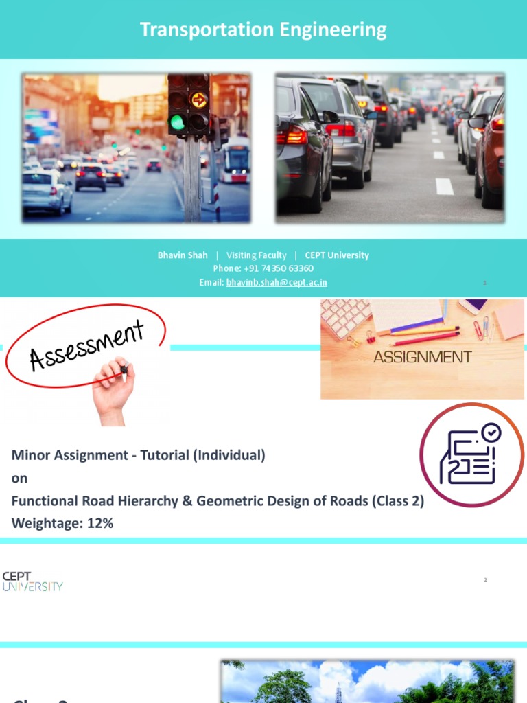 Class 2 - Functional Road Hierarchy and Geometric Design of Roads | PDF ...