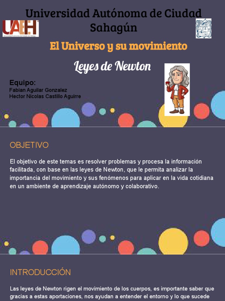 Actividad U3 - Presentacion - Leyes de Newton | PDF | Las leyes del ...