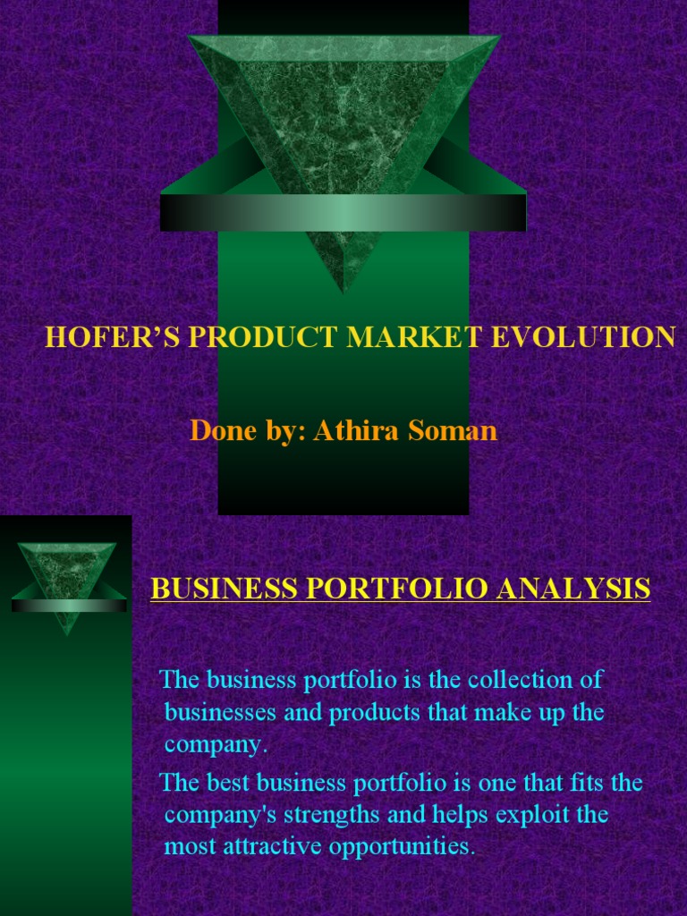 Hofer's Product Market Evolution | PDF | Market (Economics) | Investing