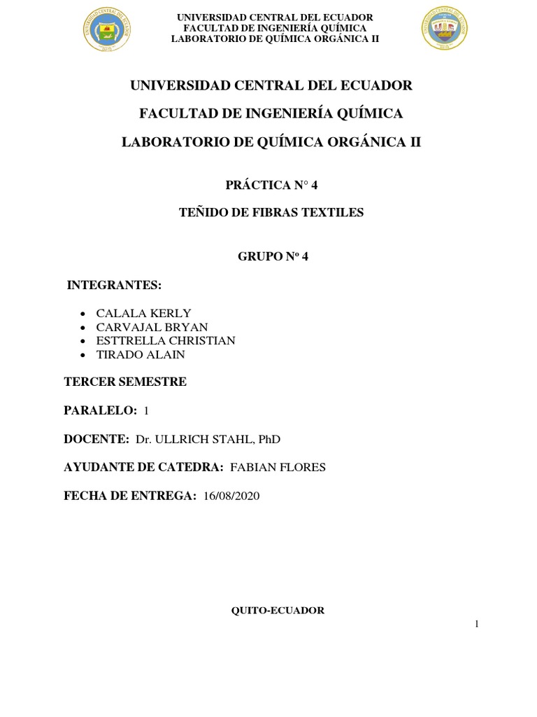 Teñido De Fibras Textiles Con Colorantes Sintéticos Pdf Color