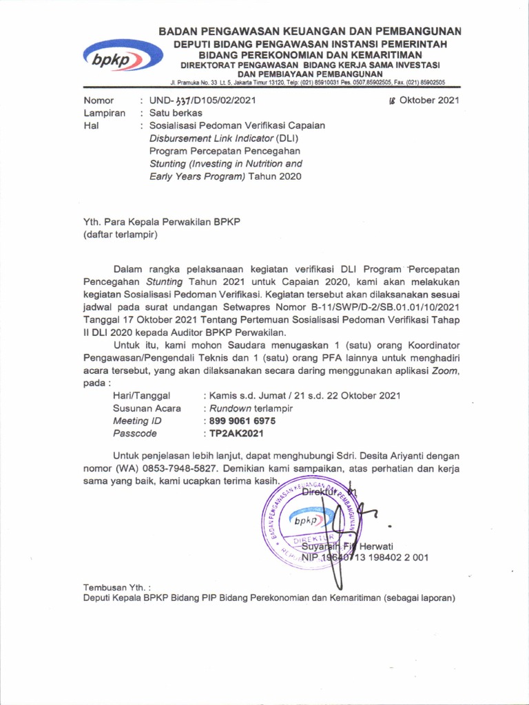 UND-337 Sosialisasi Pedoman Verifikasi Capaian DLI | PDF