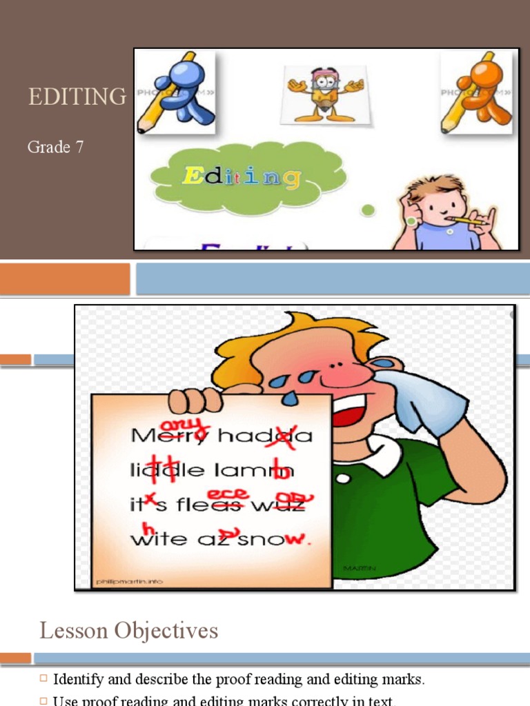 Editing: Grade 7 | PDF | Cognition | Human Communication