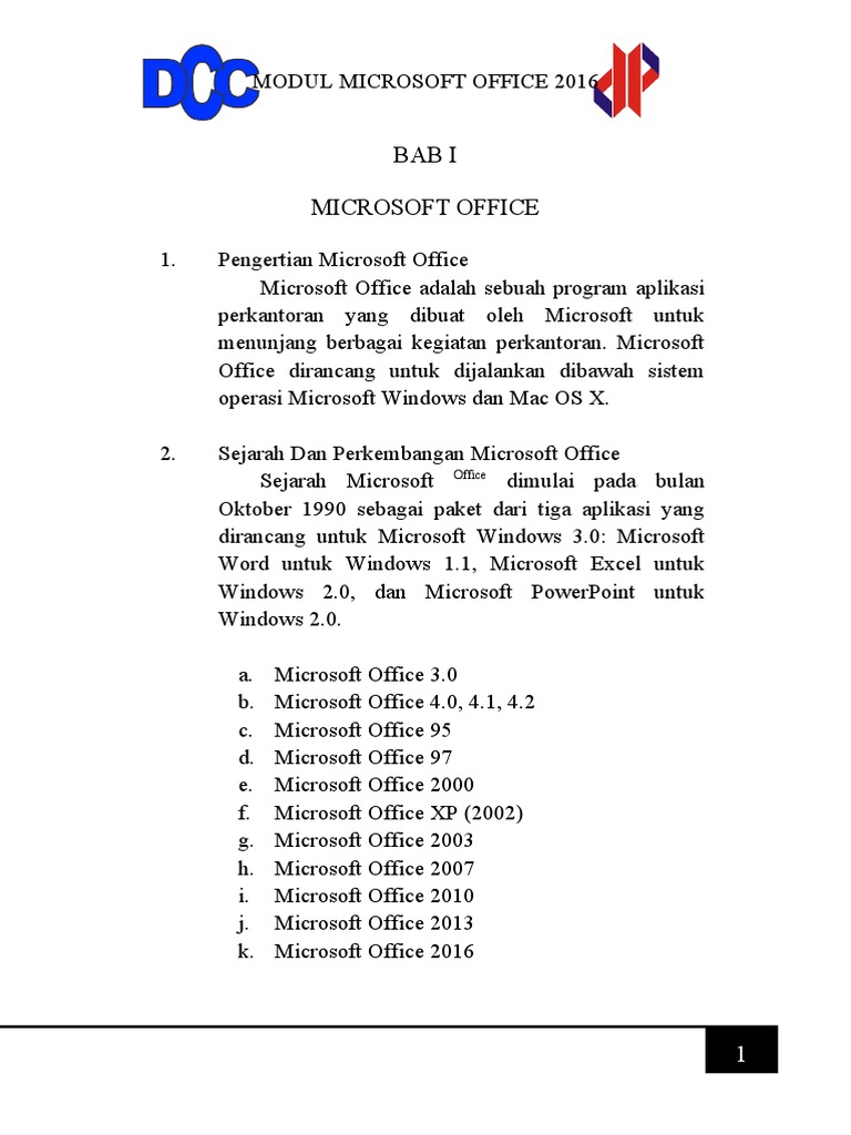 Panduan Lengkap Microsoft Office 2016 | PDF