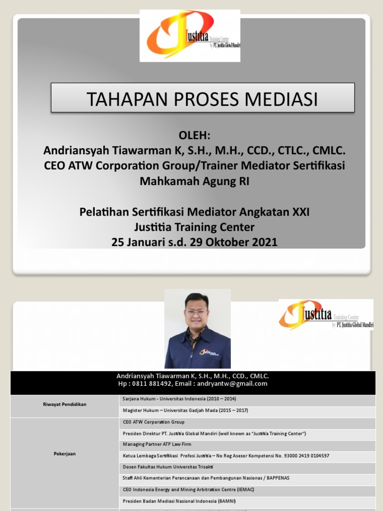 Tahapan Proses Mediasi - New | PDF