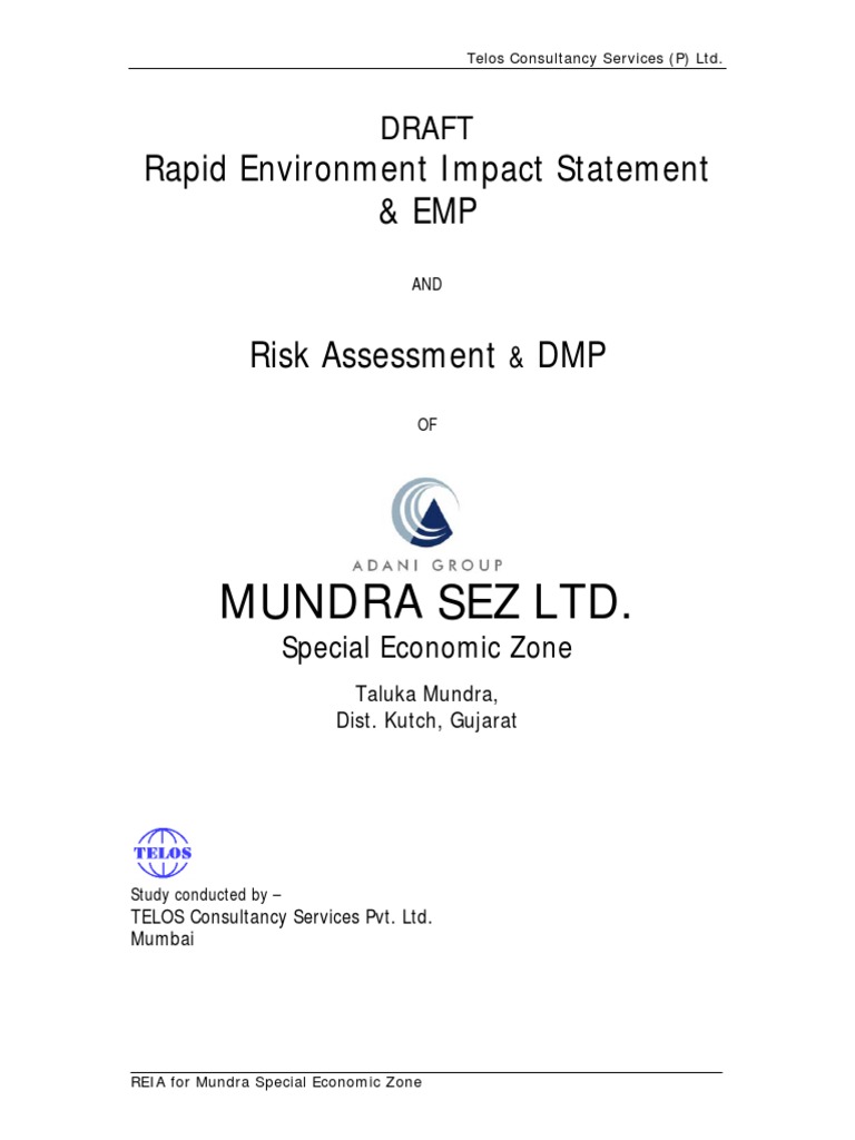 MPSEZLtd EIA EMP | PDF | Municipal Solid Waste | Sewage Treatment
