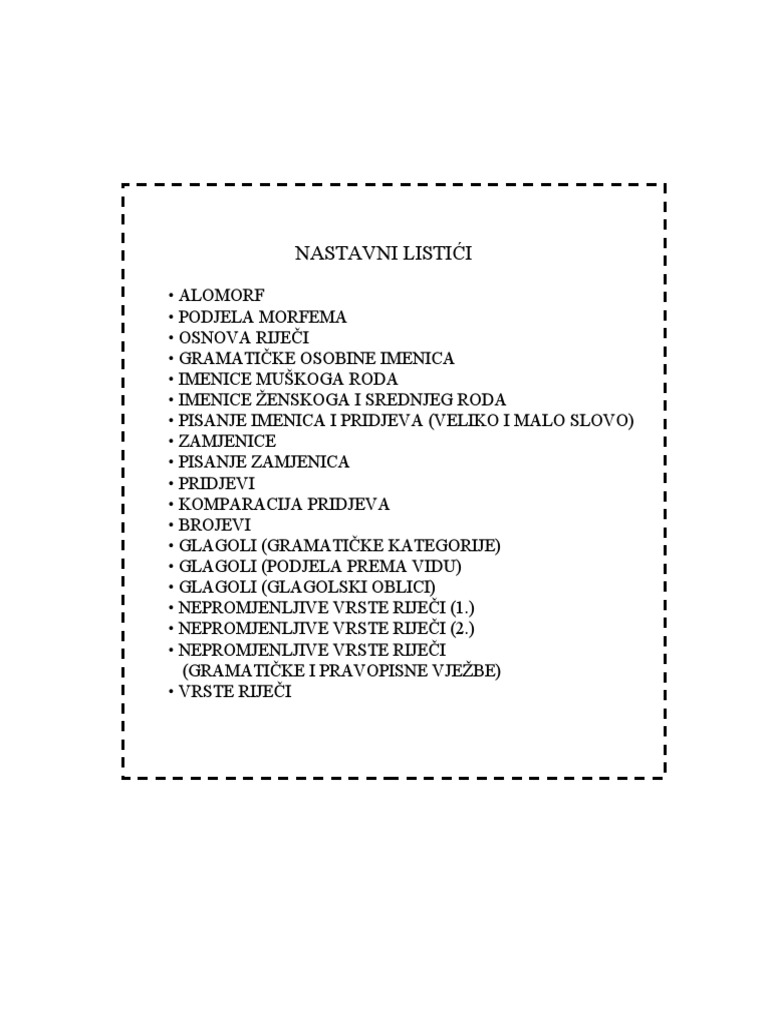 Nastavni Listici 2 | PDF