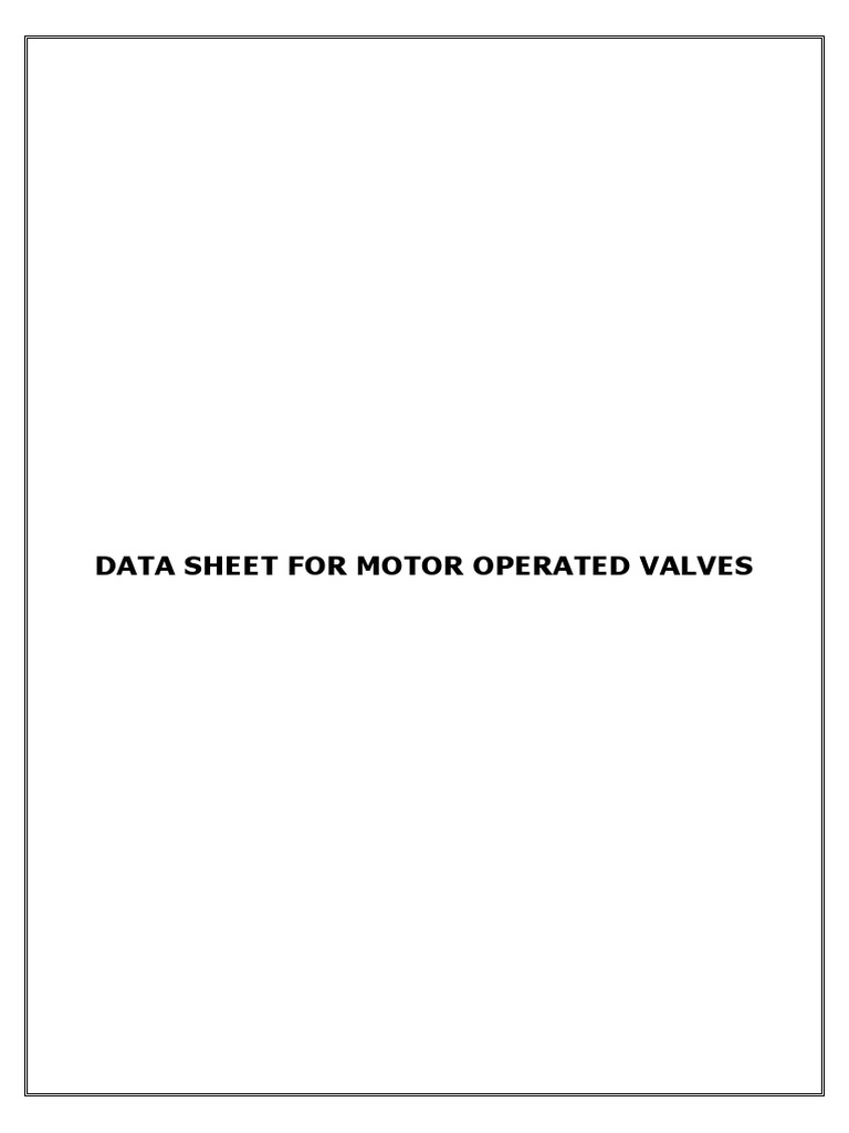 MOV Datasheet | PDF | Electric Motor | Switch