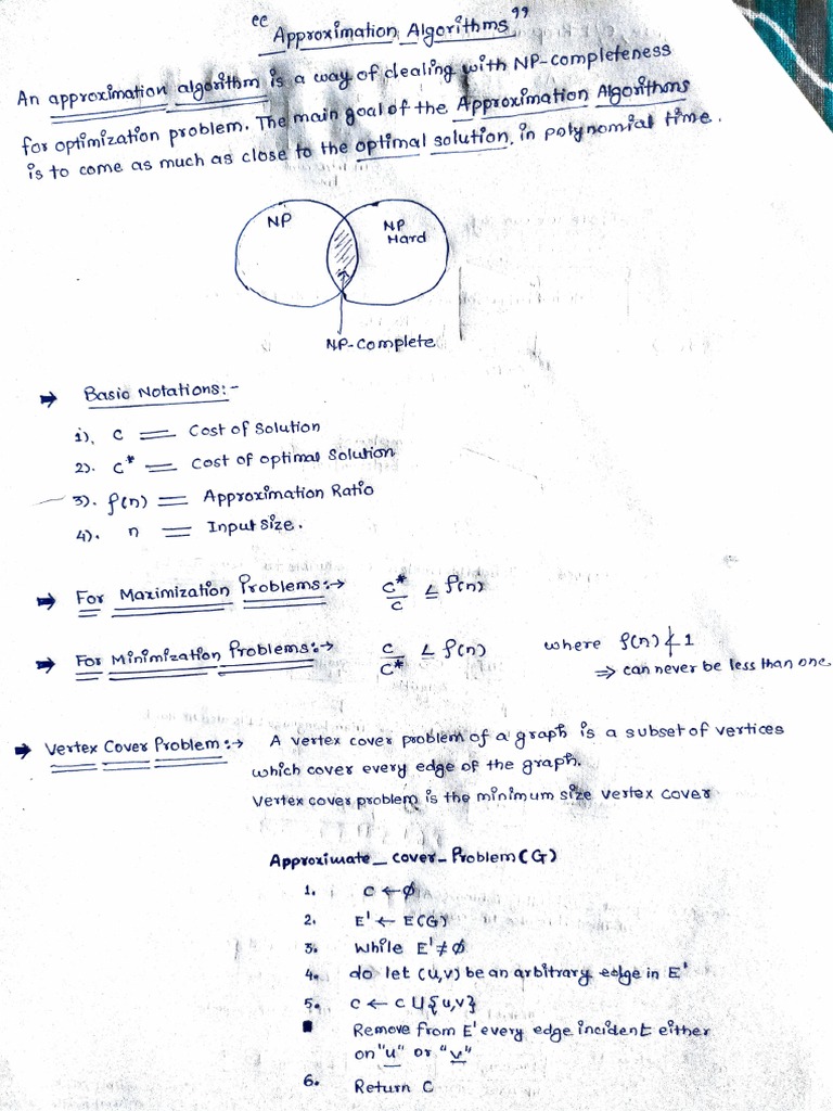 Approximation Algorithm Pdf Vertex Graph Theory Mathematical Analysis