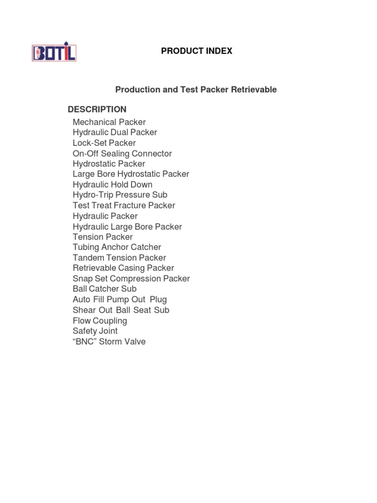 Retrievable Production Packer Overview | PDF | Pipe (Fluid Conveyance ...