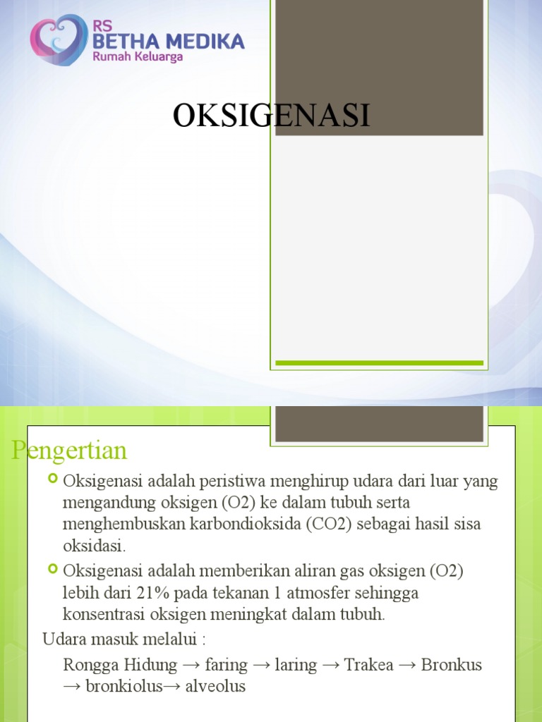 OKSIGENASI DAN TERAPI OKSIGEN | PDF