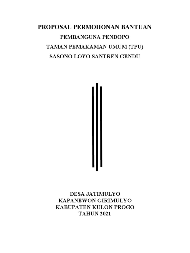 Proposal Bantuan Pembangunan Pendopo TPU | PDF | Perjalanan | Sains & Matematika