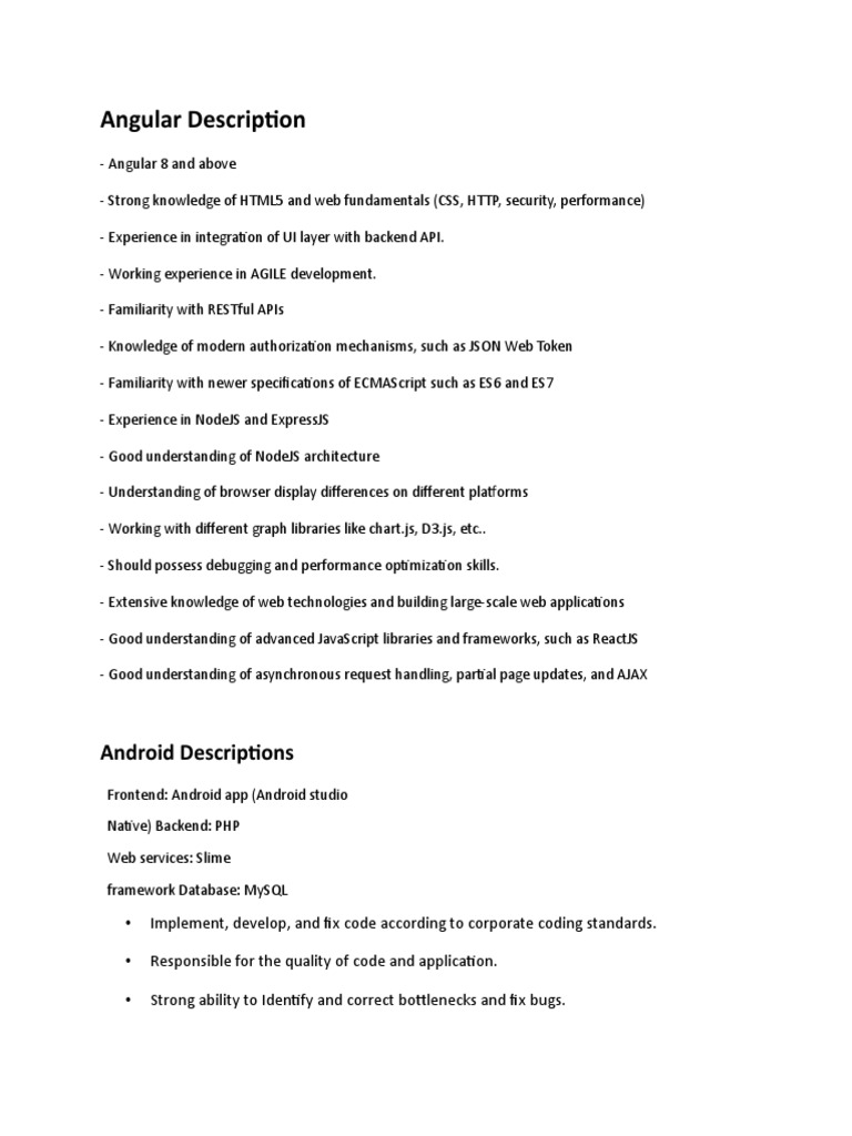 Angular Description: Android Descriptions | PDF | Art | Technology ...