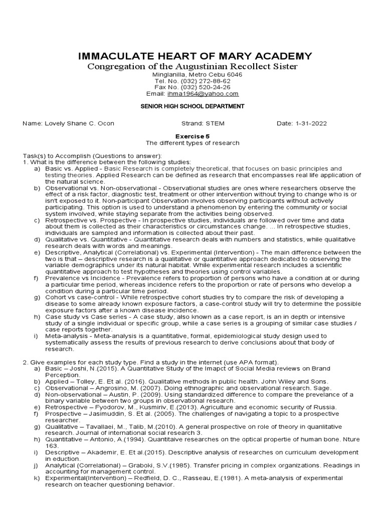 Types of Research Studies Explained | PDF | Cohort Study | Quantitative ...