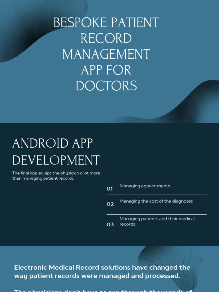 Custom Patient Record Management App | PDF | Mobile App | Electronic ...