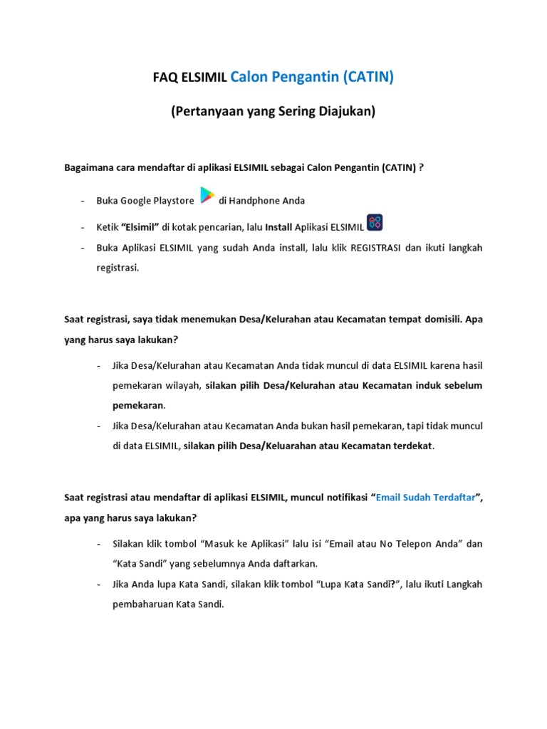 Faq Elsimil Catin | PDF