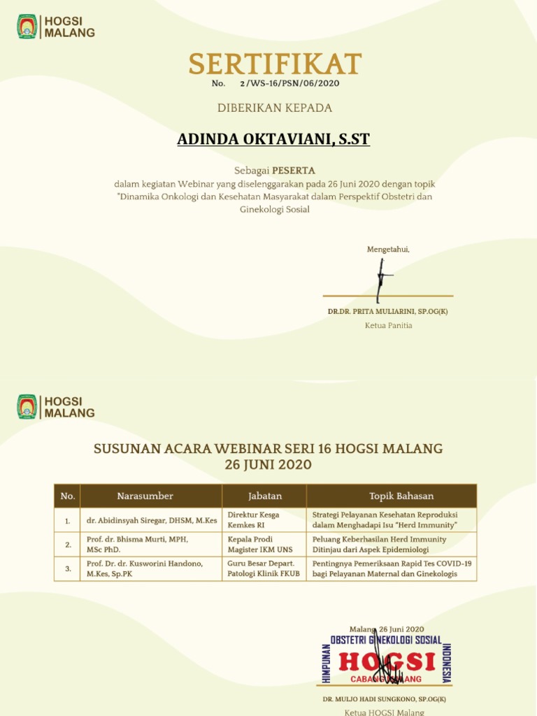 Adinda Oktaviani, S.ST | PDF