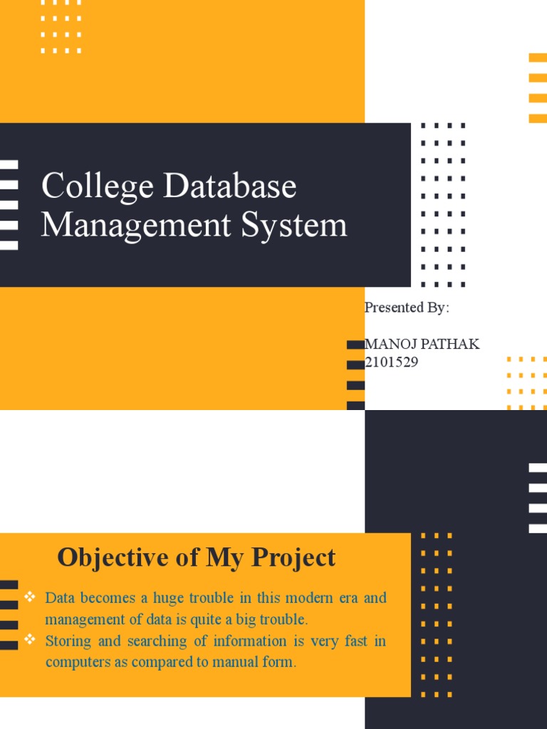 College DBMS Presentation | PDF | Pointer (Computer Programming) | C ...