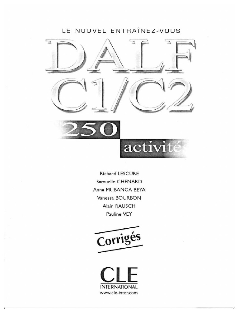 Corrige Dalf C1 C2 | PDF