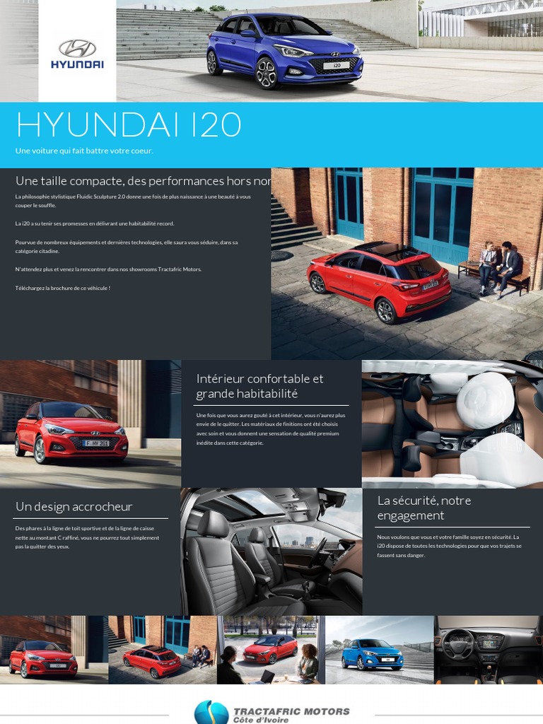 Brochure Hyundai I20 FR | PDF | Industrie automobile | Véhicules