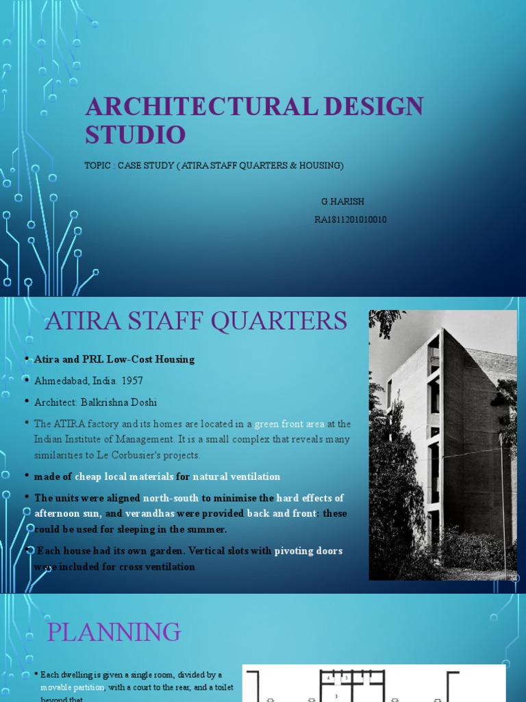 Staff Housing Case Study at ATIRA Ahmedabad | PDF | Wall | Roof
