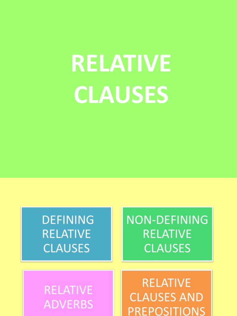 Relative Clauses Grammar Guides 140856 | PDF | Language Mechanics | Syntax