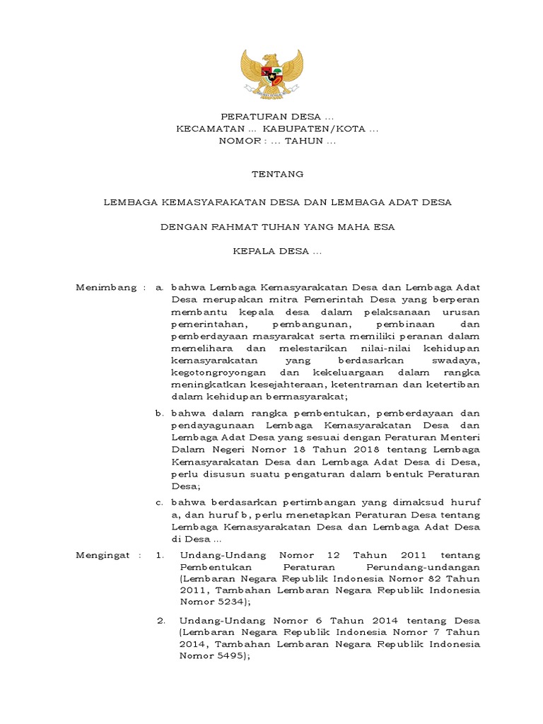 Draft Perdes | PDF | Griya & Taman