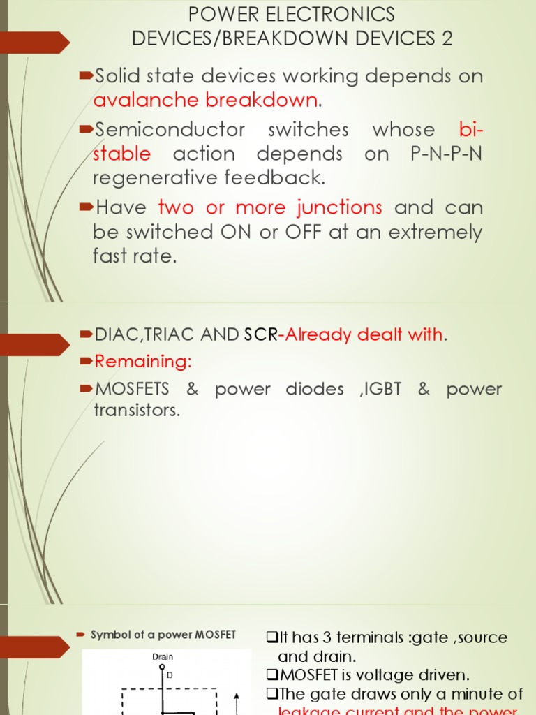 Power Electronics Devices... | PDF | Field Effect Transistor | Mosfet