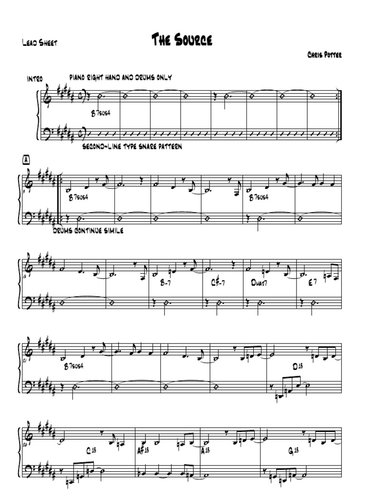 Chris Potter The Source SheetMusic365 | PDF