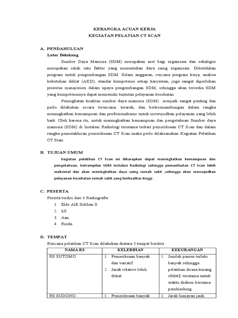 Pelatihan CT Scan untuk Radiografer | PDF