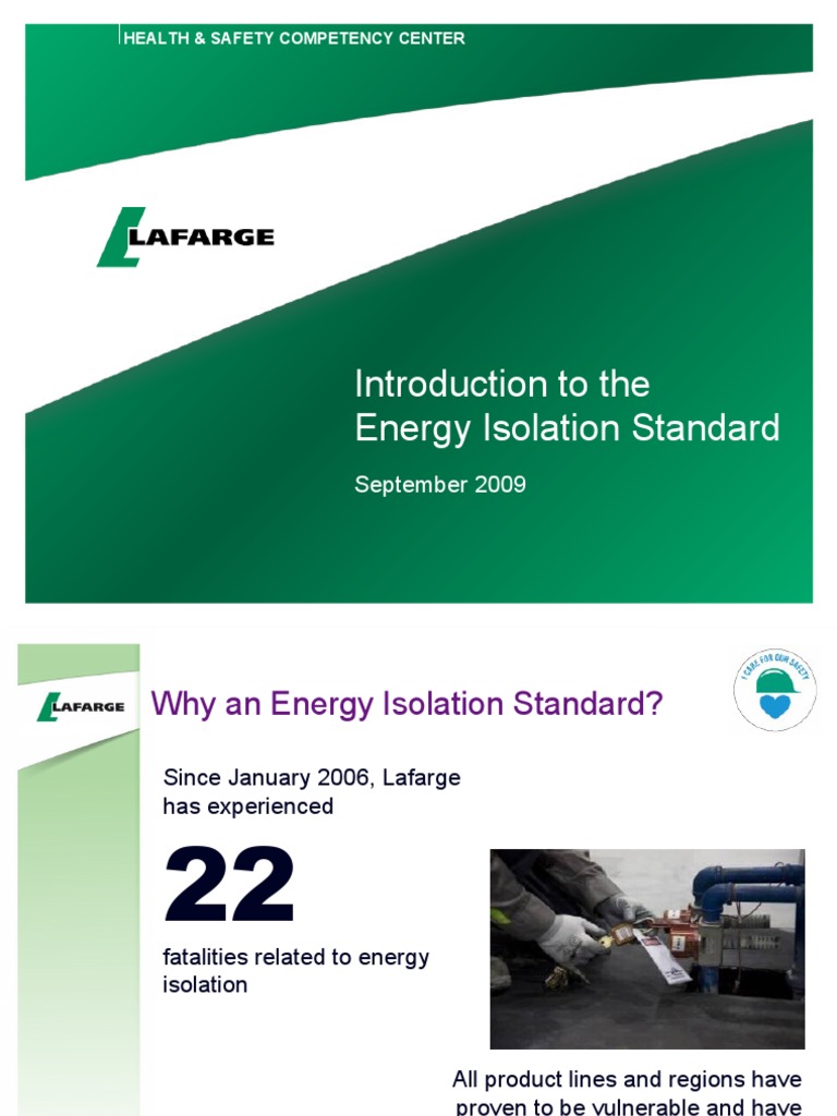 Introduction To The Energy Isolation Standard FINAL | PDF | Safety ...