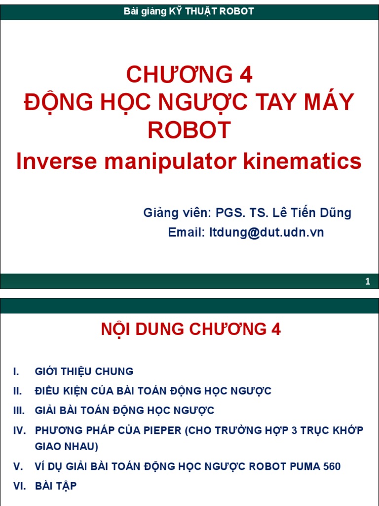 Chuong 4 - Inverse Kinematics | PDF